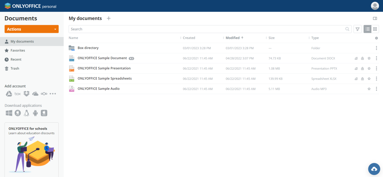 Cómo editar archivos DOCX en línea con Box | ONLYOFFICE