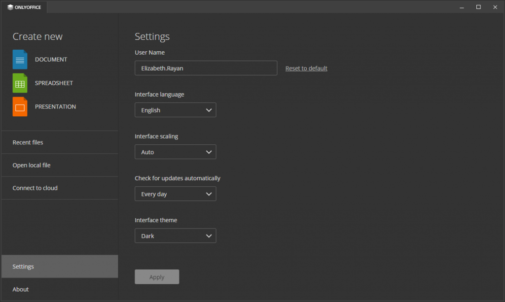ONLYOFFICE Desktop v6.3 with dark theme | ONLYOFFICE Blog