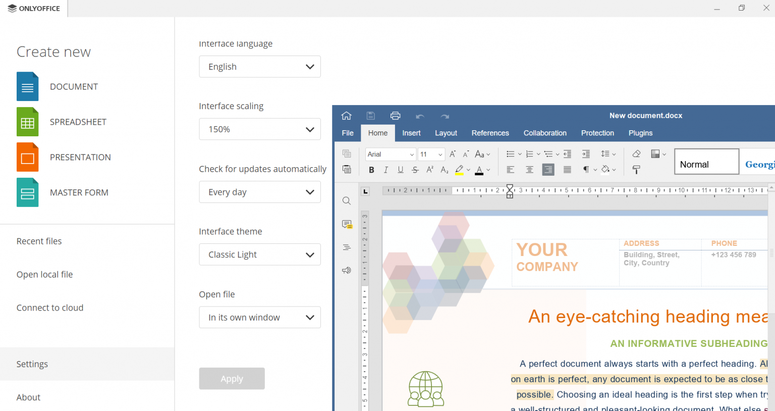 ONLYOFFICE 7.0 桌面版：可填写的表单、新启动模式、与kDrive和Liferay集成等 | ONLYOFFICE Blog