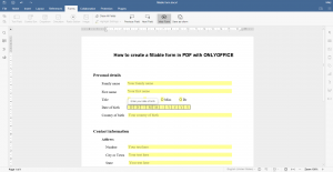 How to create a fillable form in PDF | ONLYOFFICE Blog