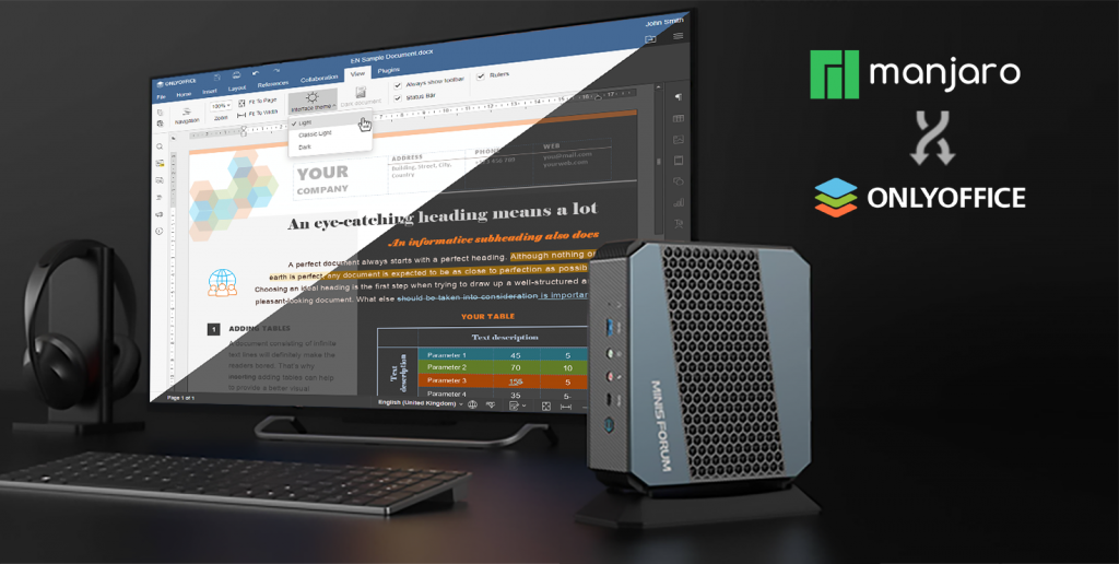 Get DeskMini UM350 x Manjaro Linux with ONLYOFFICE desktop integrated ...