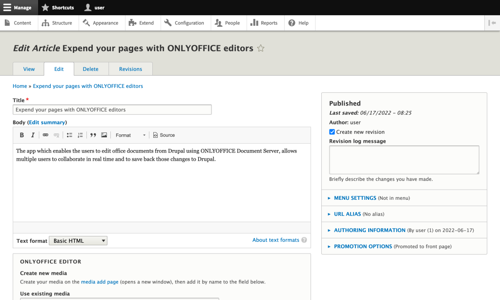 ONLYOFFICE connector for Drupal | ONLYOFFICE Blog