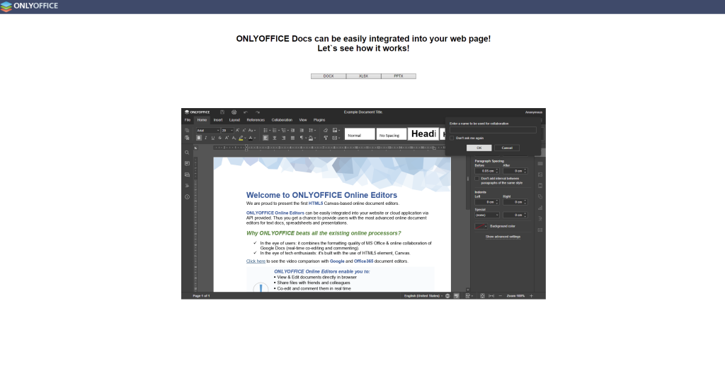 ONLYOFFICE Docs working in a single-page-application (SPA) | ONLYOFFICE Blog