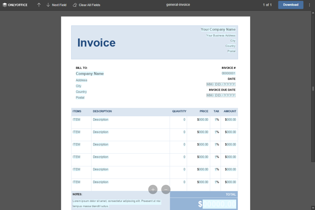 OFORM 表单库中受欢迎的 10 大办公文档 | ONLYOFFICE 博客