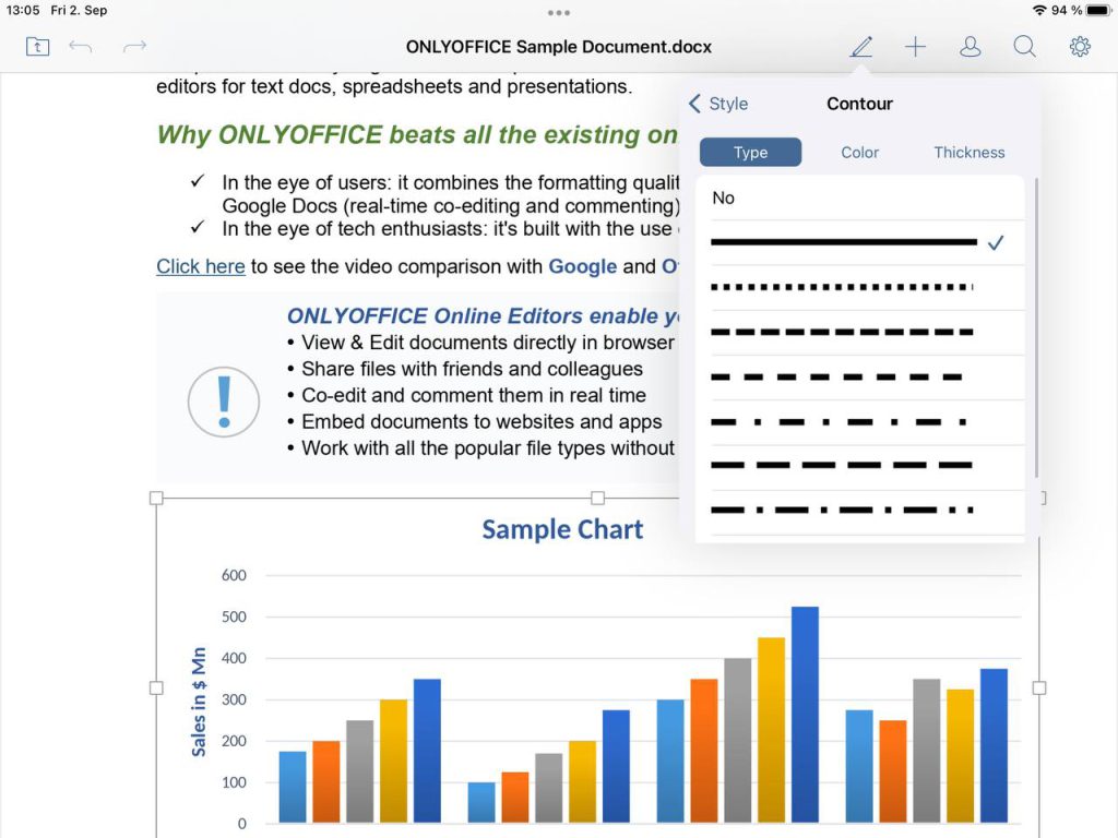 Meet ONLYOFFICE Documents v7.2 for iOS with new features