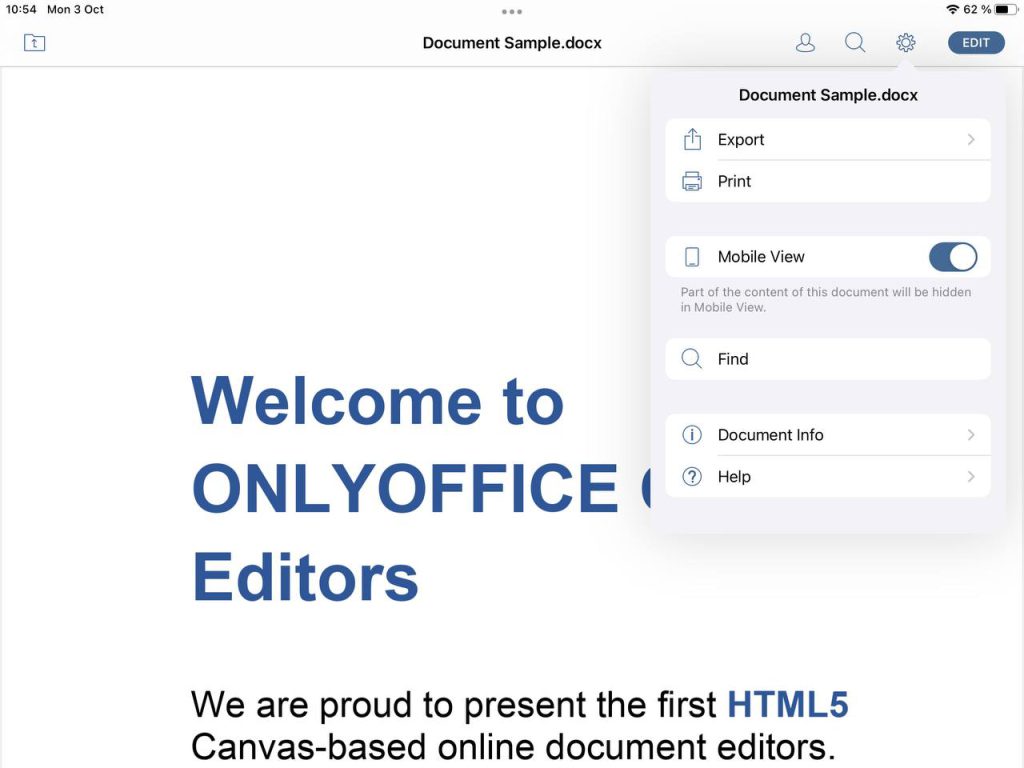Meet ONLYOFFICE Documents v7.2 for iOS with new features