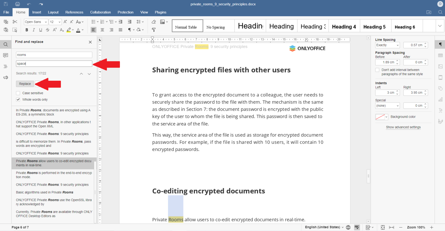 How to find and replace text in Word | ONLYOFFICE Blog