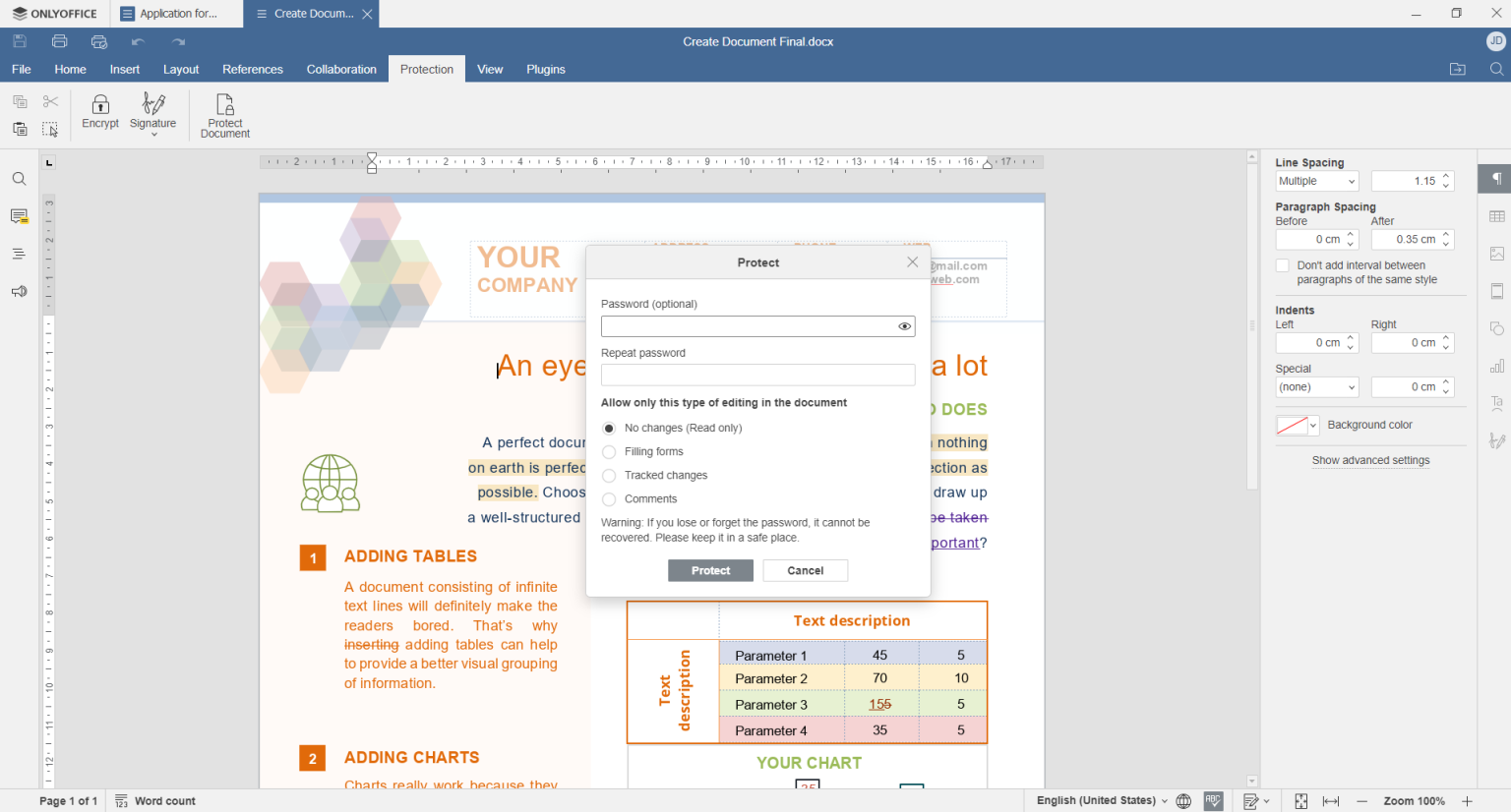 ONLYOFFICE Desktop Editors v7.3 released: roles in forms