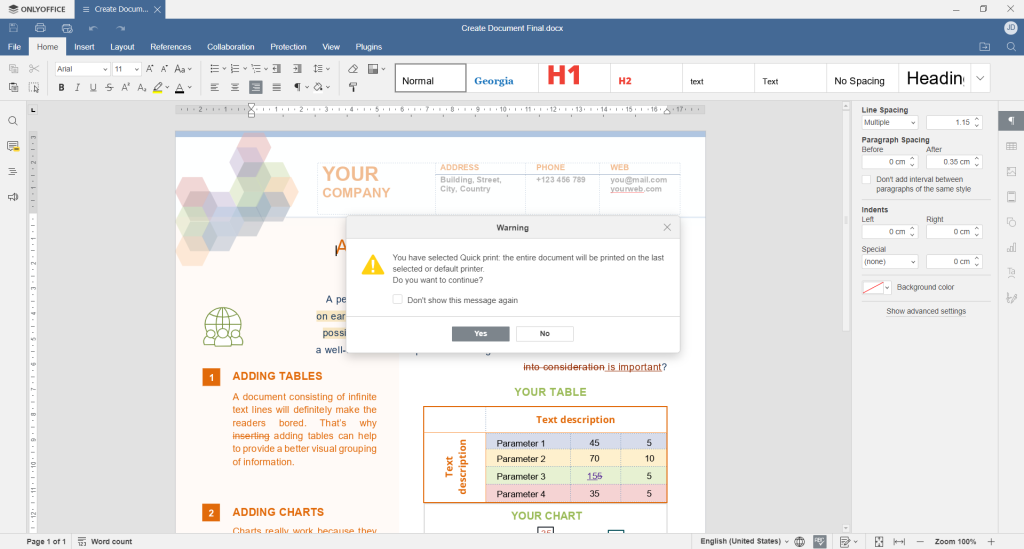 Cómo imprimir un documento de Word | ONLYOFFICE Blog