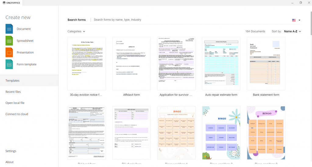 ONLYOFFICE Desktop Editors v7.4: plantillas de formularios