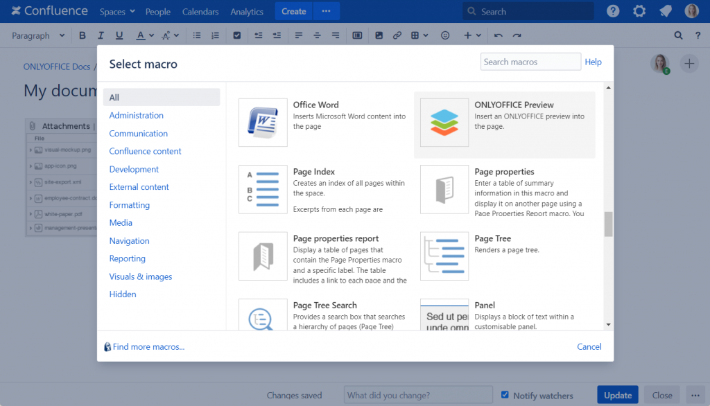 ONLYOFFICE connector for Confluence: version 4.3.1 | ONLYOFFICE Blog