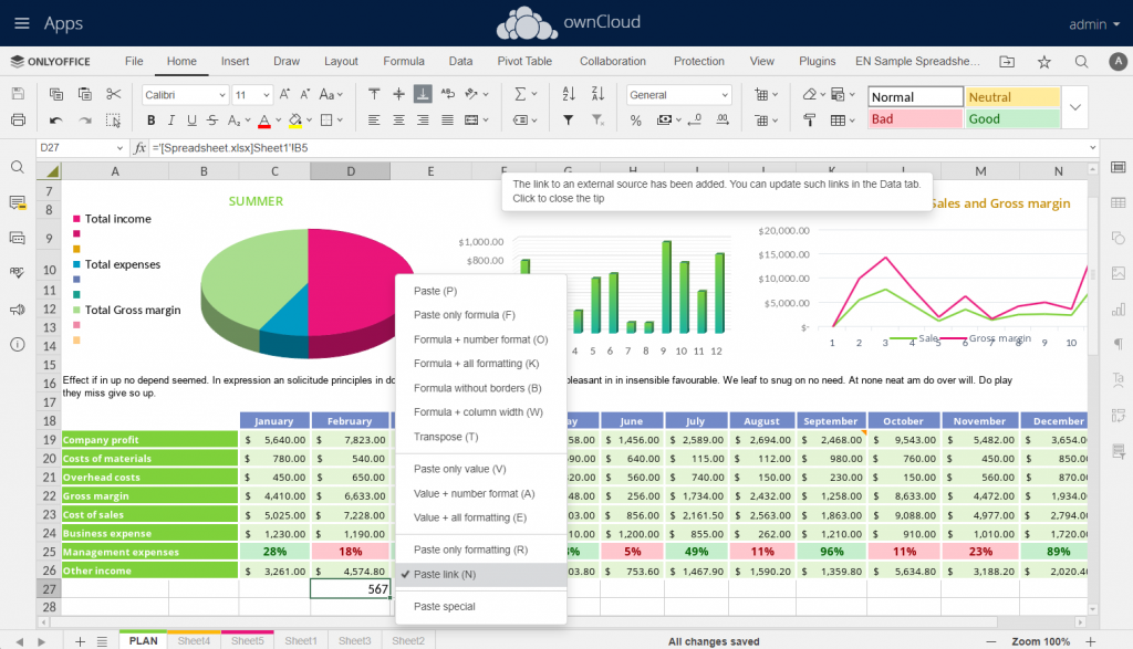 ONLYOFFICE integration app for ownCloud updated to version 8.2.1 | ONLYOFFICE Blog