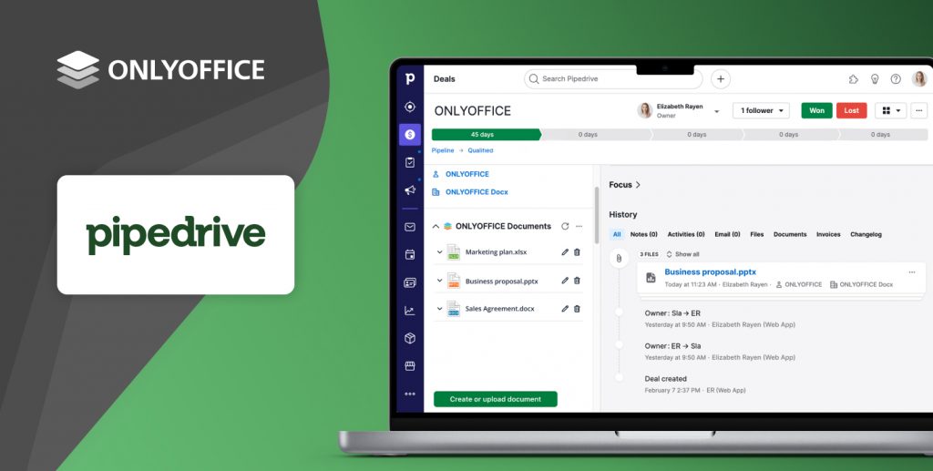 ONLYOFFICE official connector for Pipedrive is released