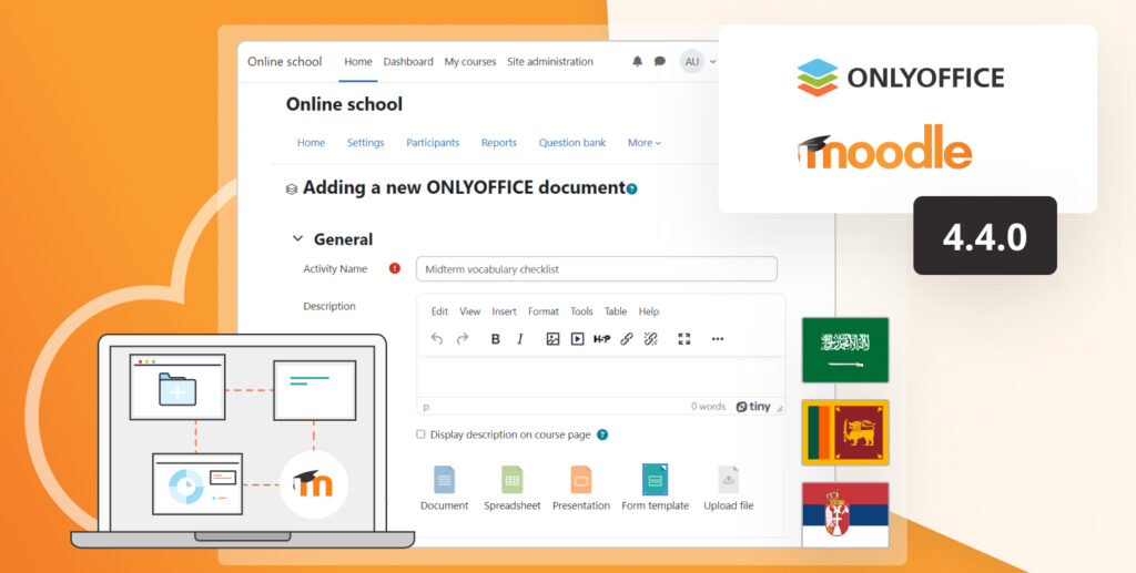 Updated ONLYOFFICE connector for Moodle