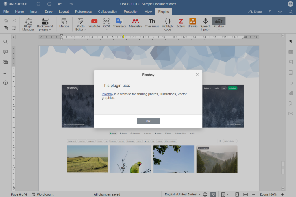 Meet the new Pixabay plugin for ONLYOFFICE | ONLYOFFICE Blog