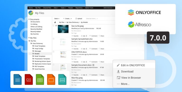 ONLYOFFICE connector v7.0 for Alfresco: PDF filling and more