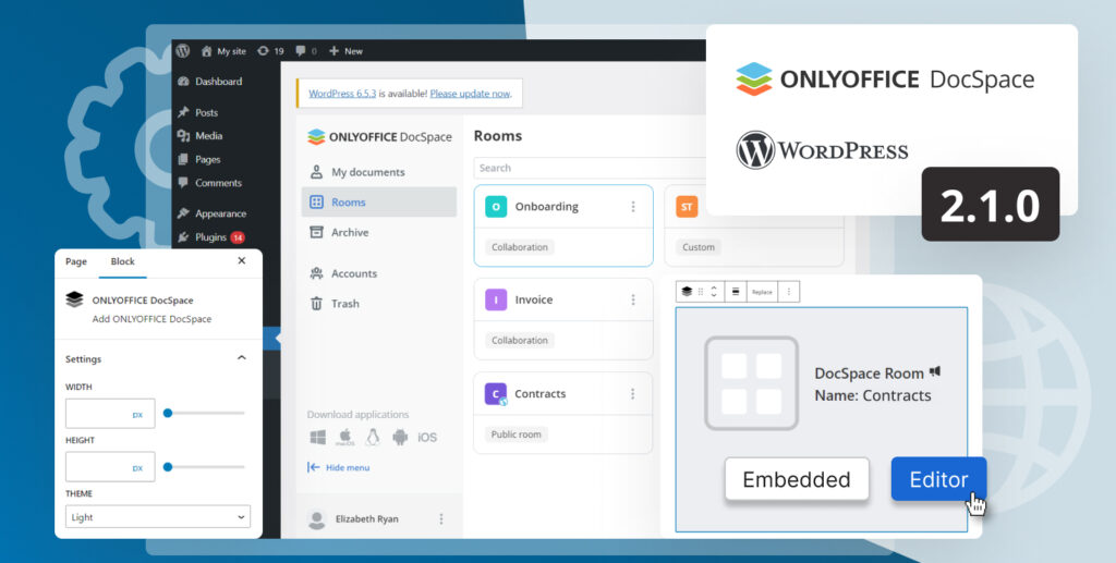 ONLYOFFICE DocSpace plugin v2.1 for WordPress | ONLYOFFICE Blog