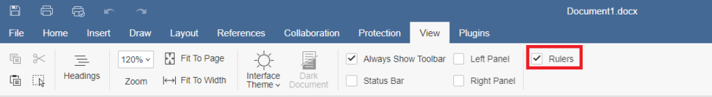How to show and use a ruler in Word document