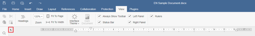 How to show and use a ruler in Word document