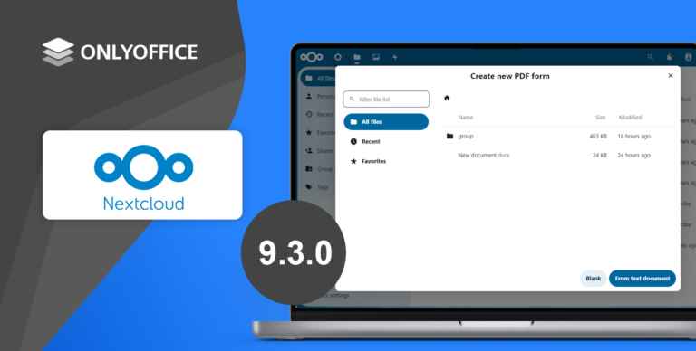 ONLYOFFICE connector for Nextcloud: how to create PDF forms | ONLYOFFICE Blog