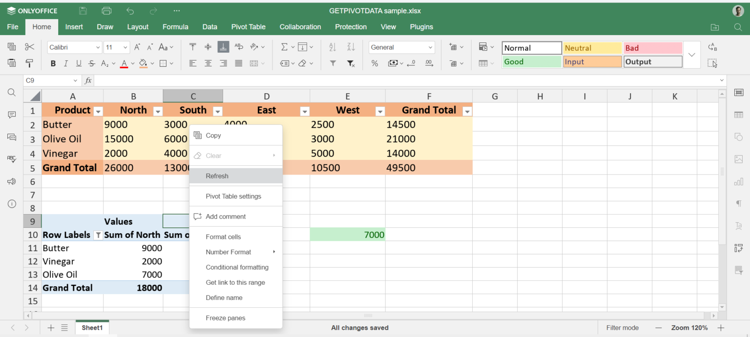 GETPIVOTDATA formula: an easy guide | ONLYOFFICE Blog