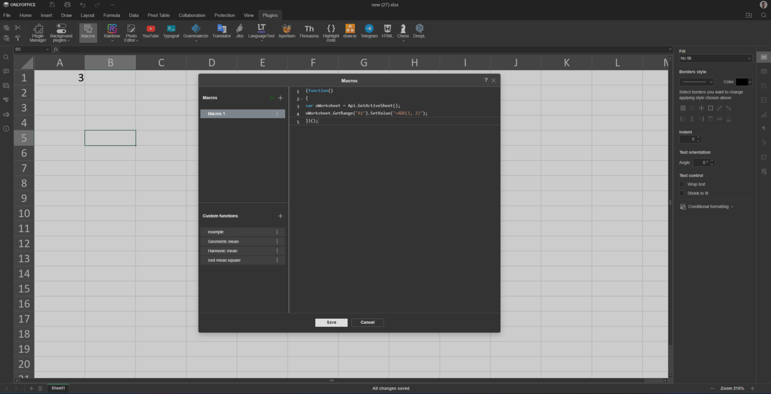 Introducing custom functions for ONLYOFFICE macros | ONLYOFFICE Blog