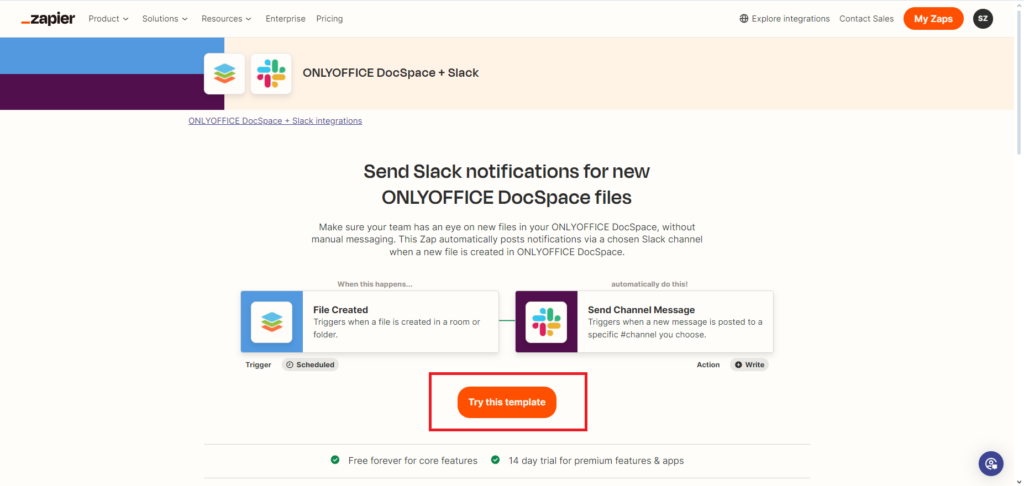 在 Zapier 中使用 ONLYOFFICE 协作空间 & Slack 集成 ，让工作自动化 | ONLYOFFICE Blog