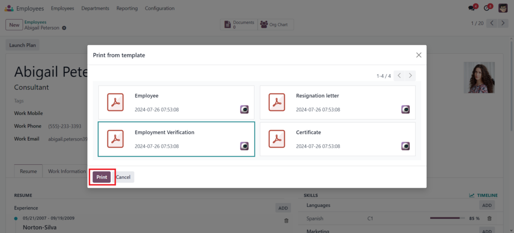 Work with form templates in Odoo using ONLYOFFICE Templates