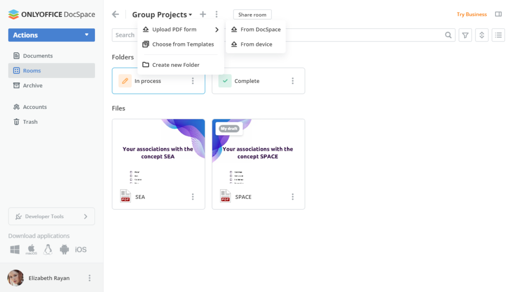 How to use form filling rooms in ONLYOFFICE DocSpace