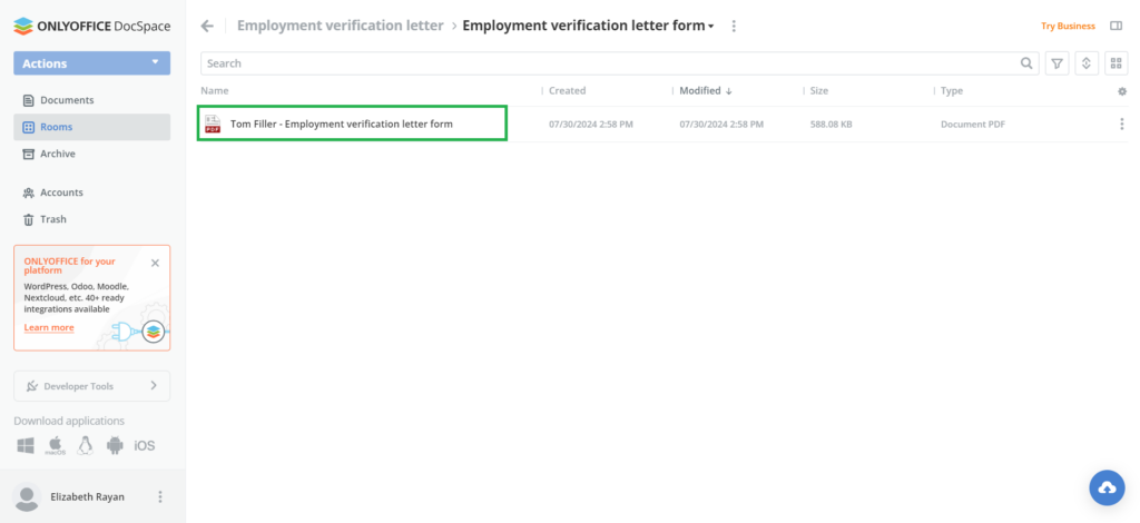 How to use form filling rooms in ONLYOFFICE DocSpace