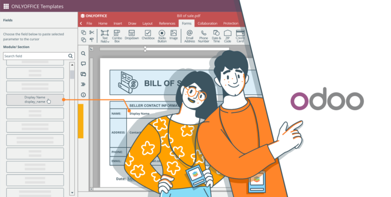 How to create a new ONLYOFFICE form template for Odoo