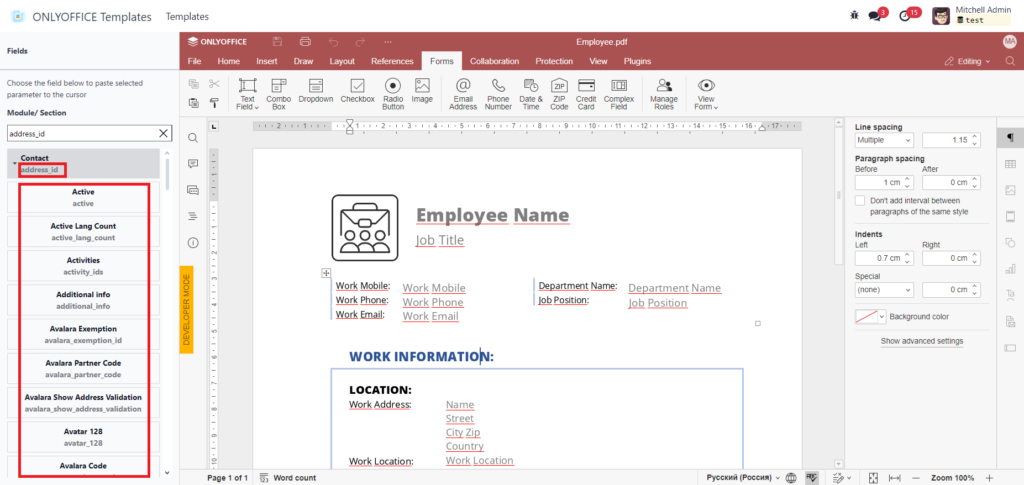如何为 Odoo 新建 ONLYOFFICE 表单模板：详细指南 | ONLYOFFICE 博客