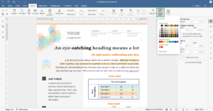 How to change background color in Word document