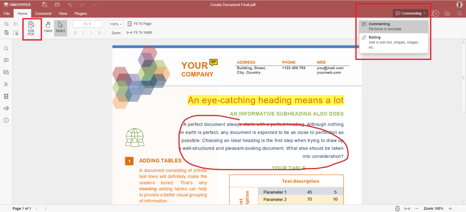 Collaborative PDF editing in ONLYOFFICE 101