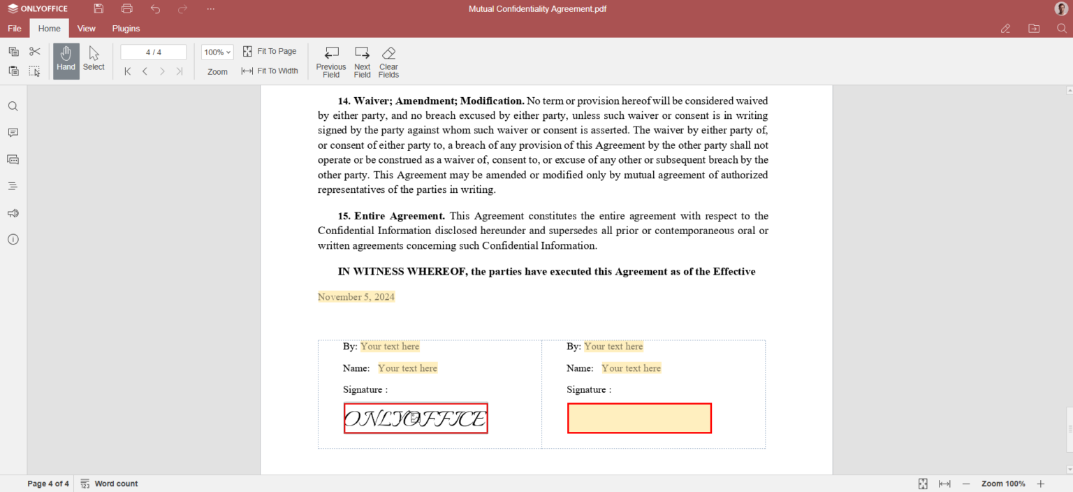 How to make a signature in PDF forms | ONLYOFFICE Blog