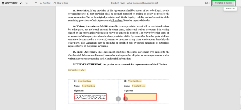 How to make a signature in PDF forms | ONLYOFFICE Blog