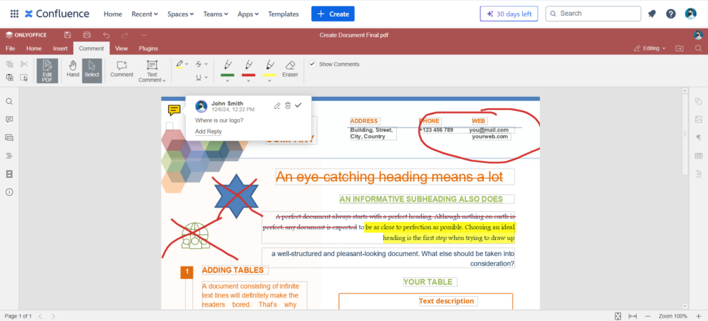 وصلة "ONLYOFFICE" الإصدار 1.2.0 لـ "Confluence Cloud" | ONLYOFFICE Blog