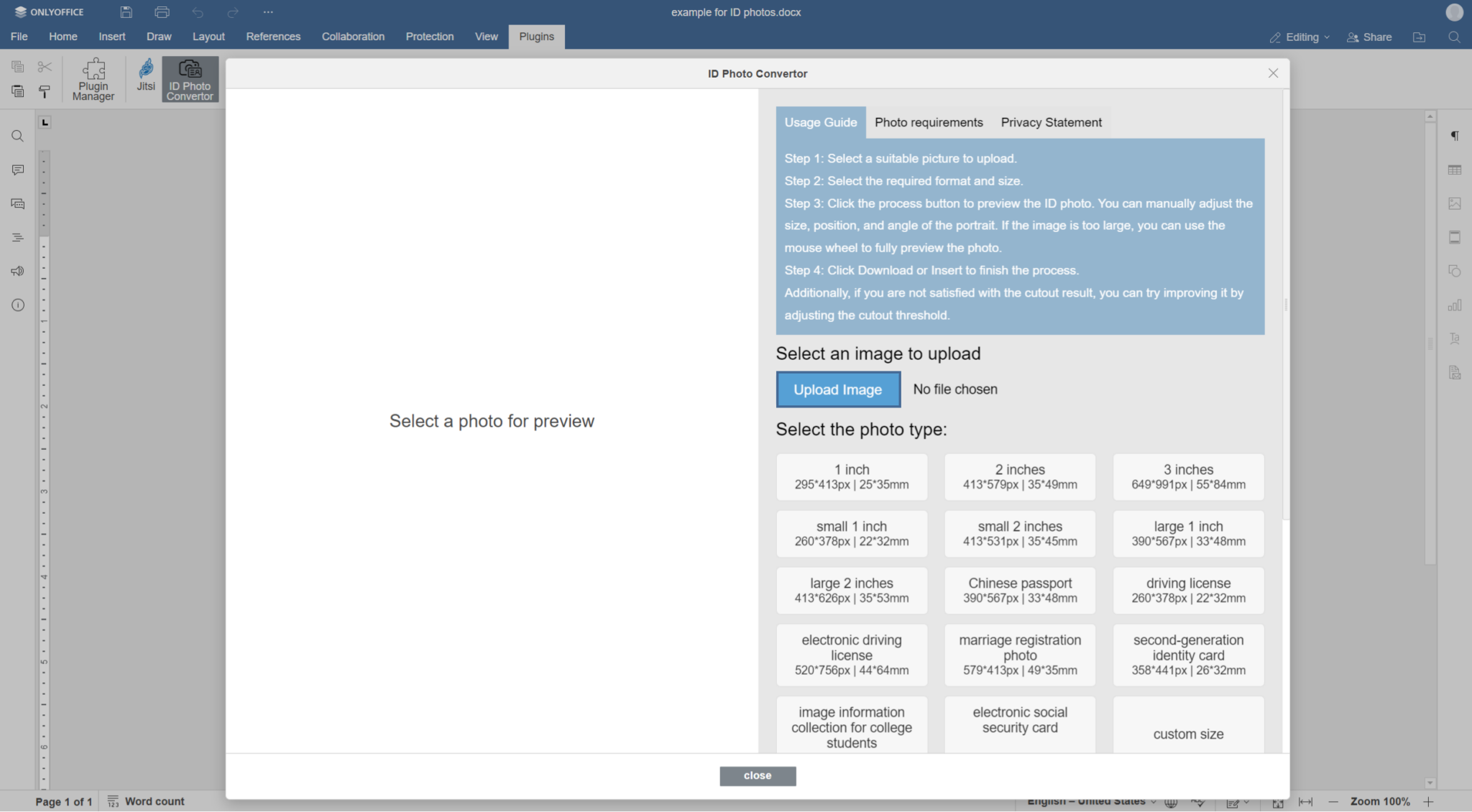Meet the ID Photo Converter plugin in ONLYOFFICE | ONLYOFFICE Blog
