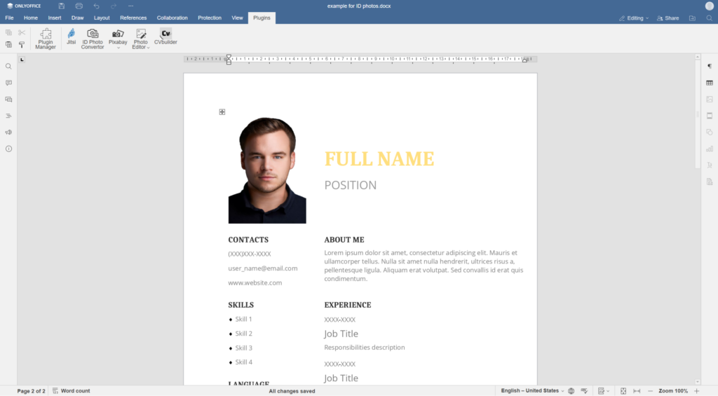 Meet the ID Photo Converter plugin in ONLYOFFICE | ONLYOFFICE Blog