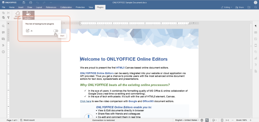 Welcome the new AI in ONLYOFFICE | ONLYOFFICE Blog