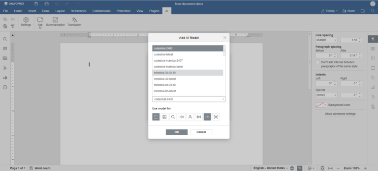 How to use Mistral AI in ONLYOFFICE: a quick guide