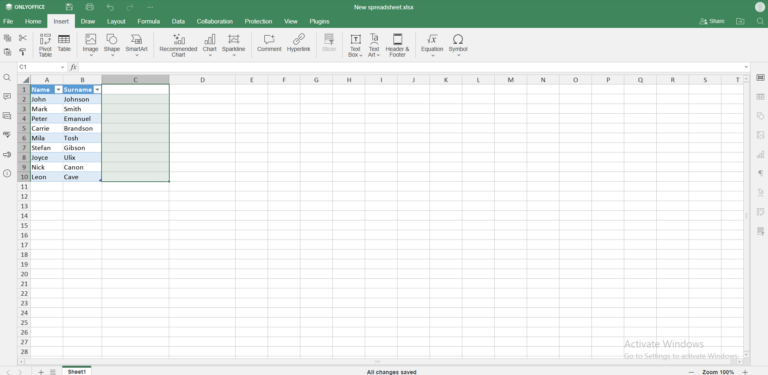 How to merge two columns in Excel sheet | ONLYOFFICE Blog