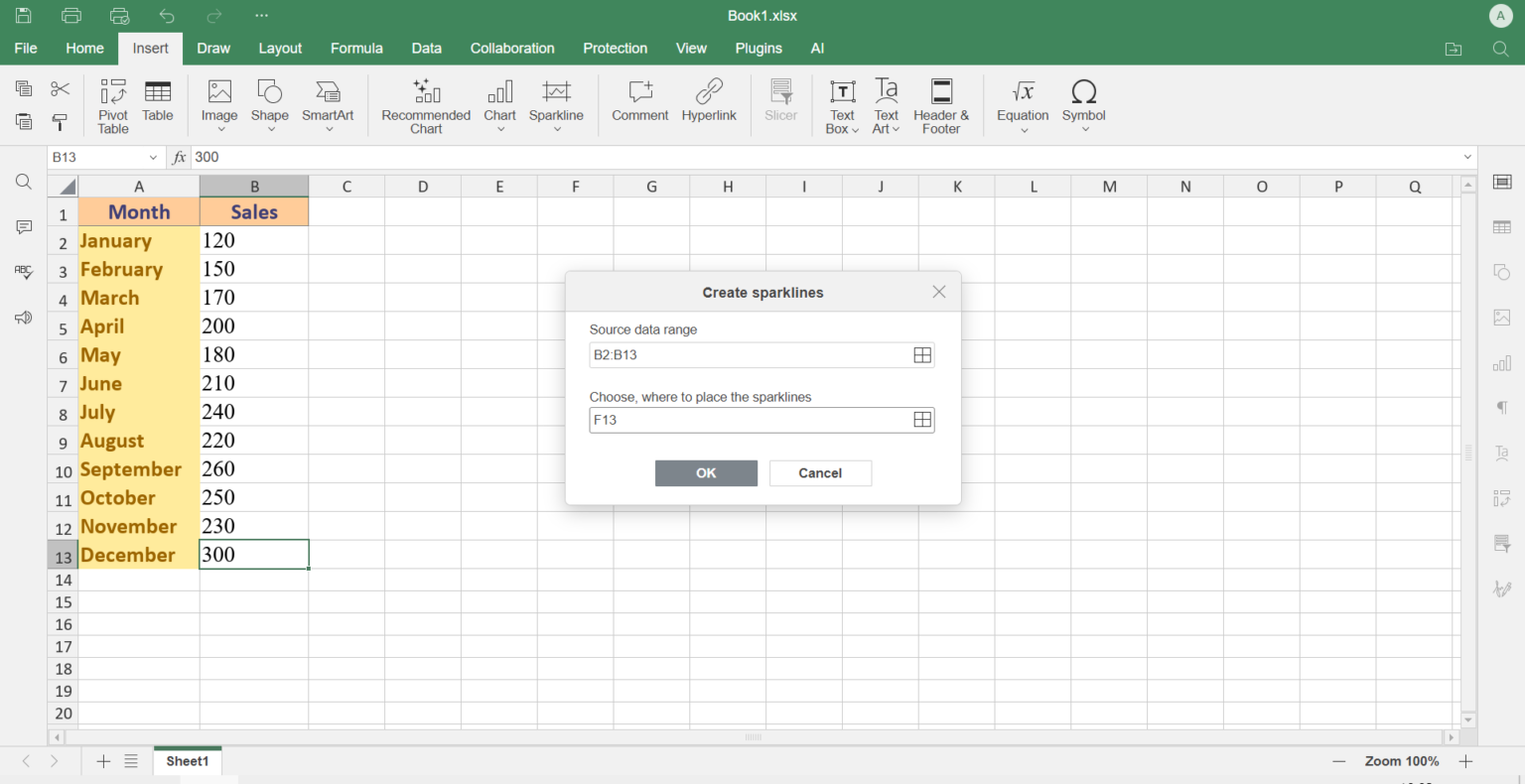 Excel sheet sparklines explained | ONLYOFFICE Blog