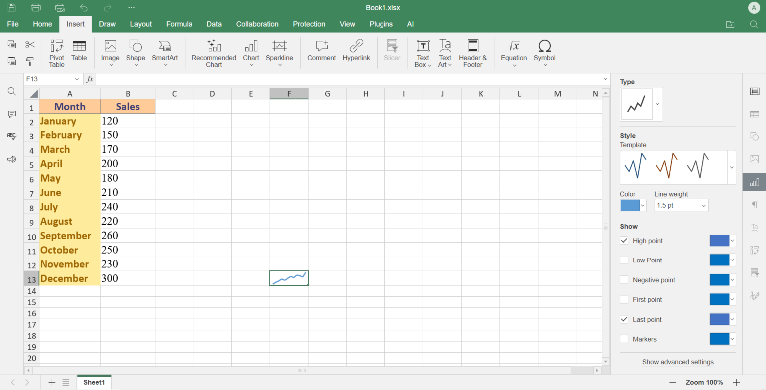 Excel sheet sparklines explained | ONLYOFFICE Blog