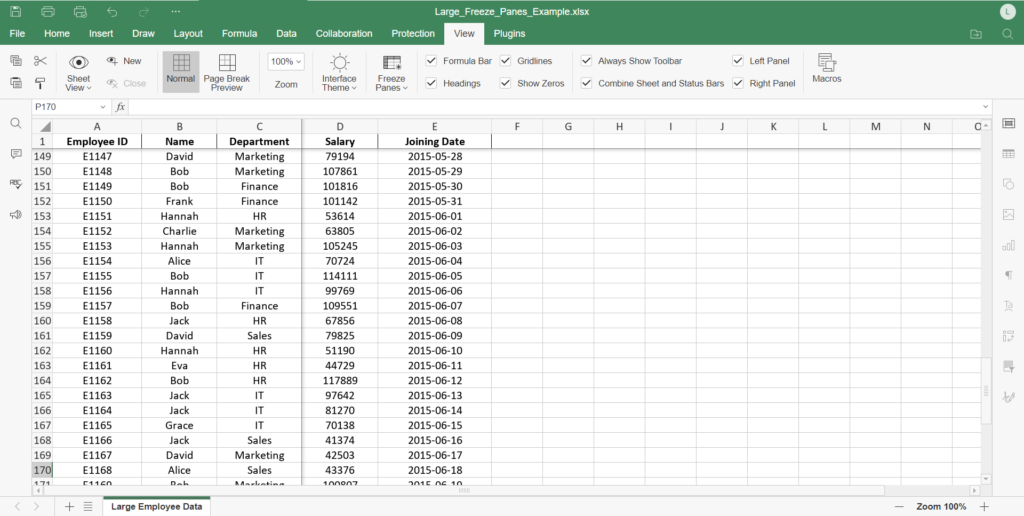 Como congelar linhas e colunas em uma planilha do Excel