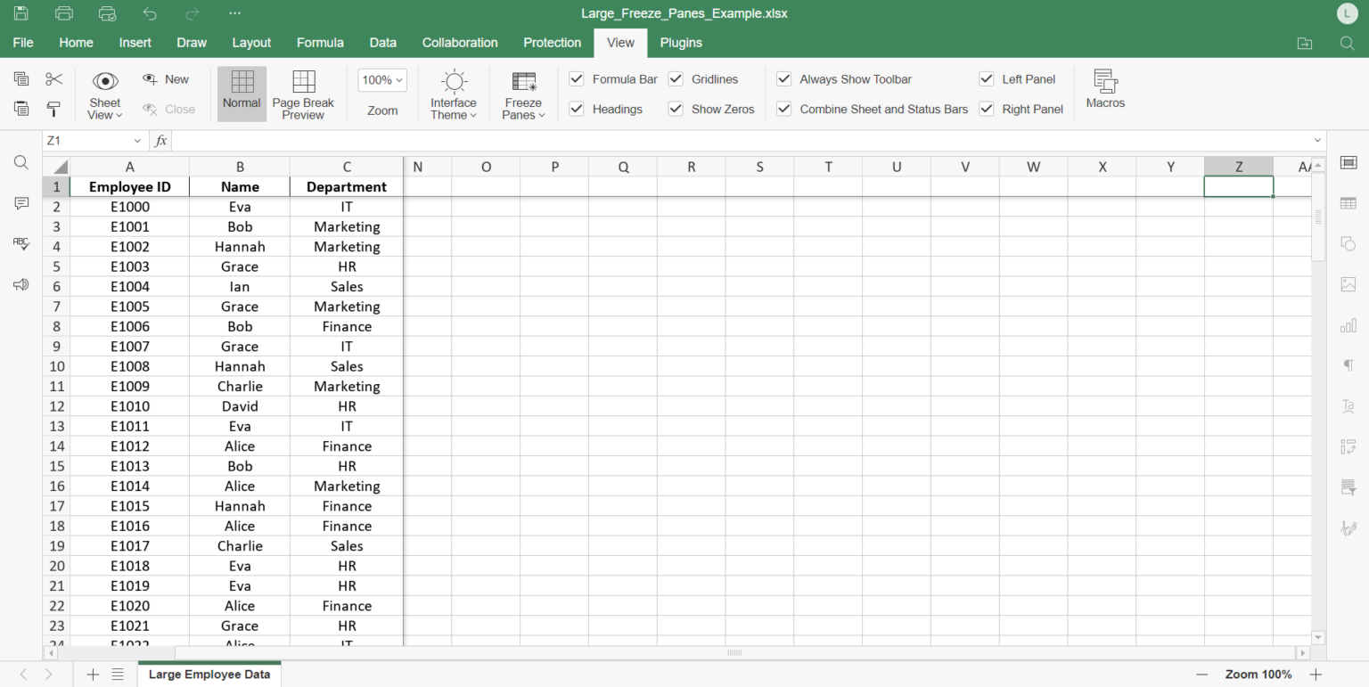 How to freeze rows and columns in Excel sheet | ONLYOFFICE