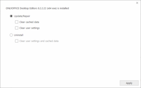 Install ONLYOFFICE Desktop Editors on Windows with the online installer
