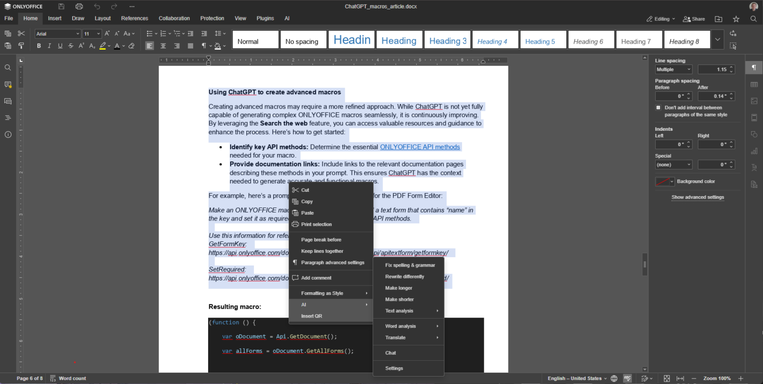 Kako koristiti Together AI u ONLYOFFICE | ONLYOFFICE Blog