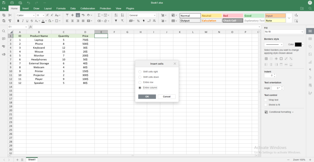How to add columns in Excel sheet | ONLYOFFICE Blog