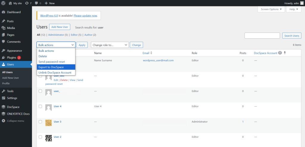 ONLYOFFICE DocSpace plugin v3.0 for WordPress